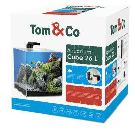 Tom&Co Aquarium Cube 26L Noir Tom&Co