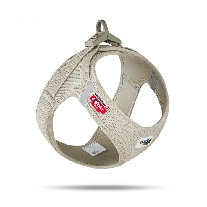 Curli Clasp Harnais pour Chien Gaze à Air Marron Clair Small Curli