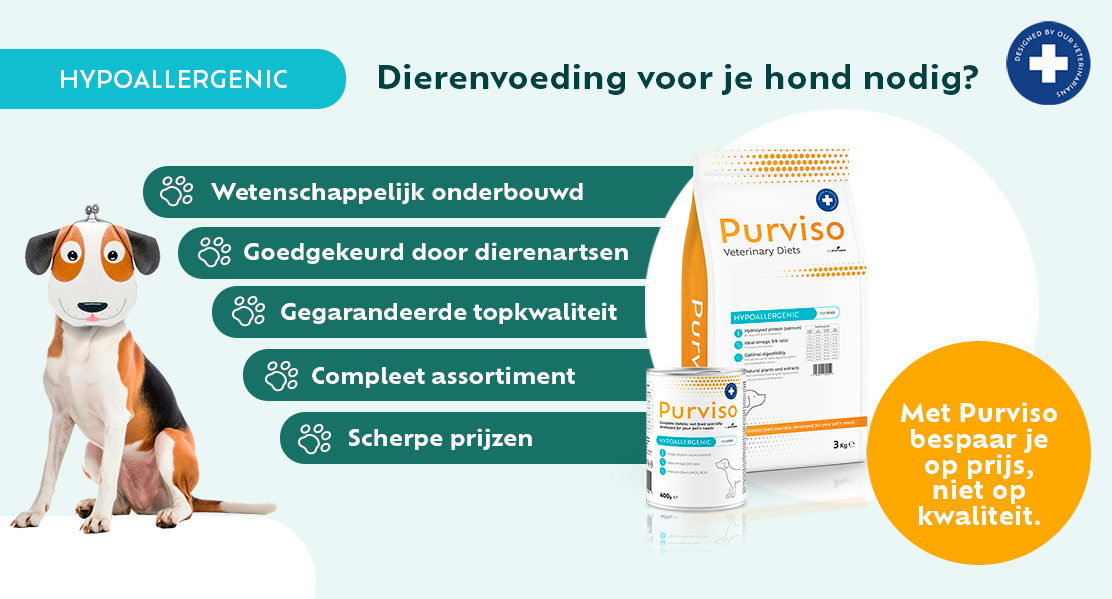 Purviso Veterinary Diets Hypoallergenic Hondenvoer - Droogvoer Hond ...